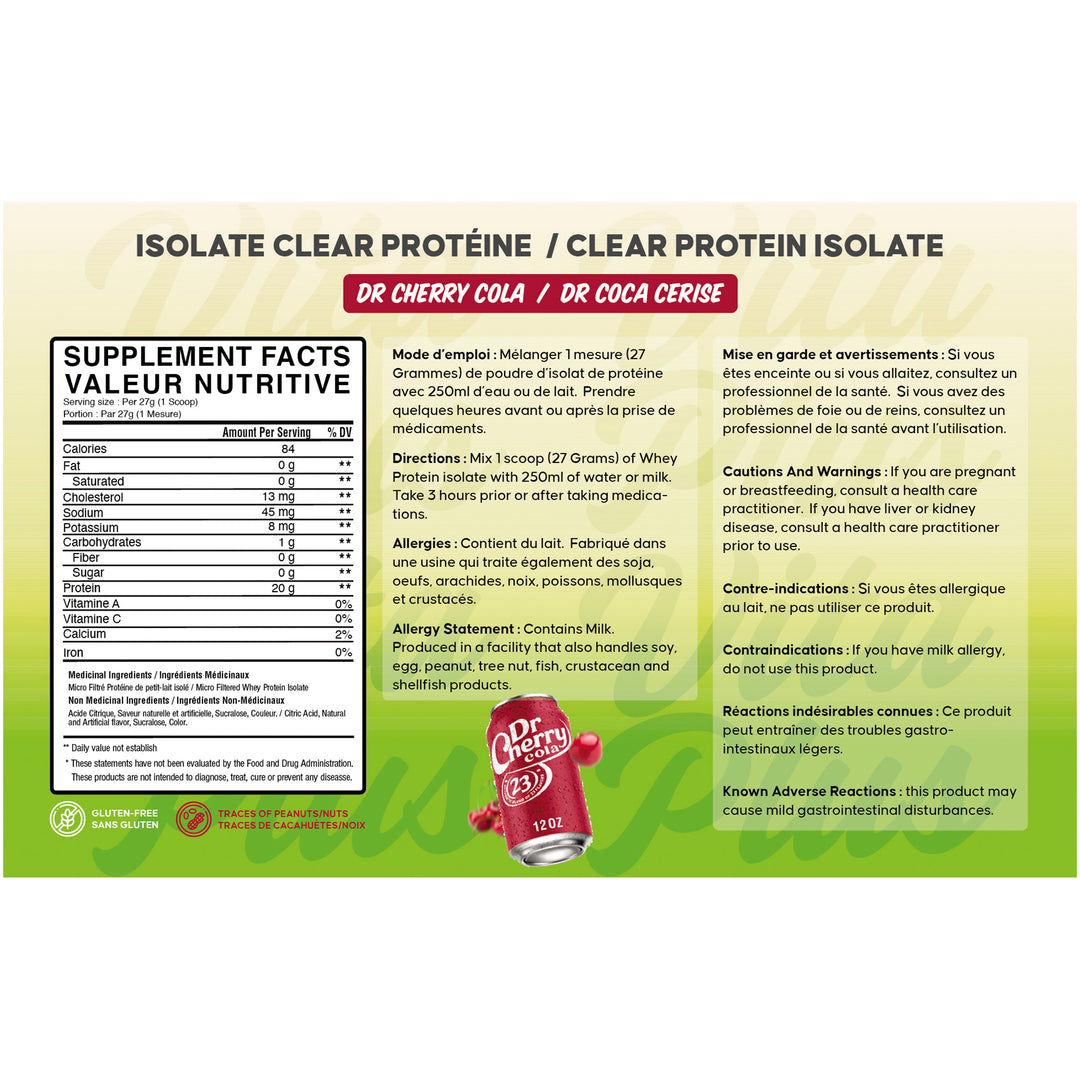 [BULK] Clear Protein Isolate (1lb to 25lbs) – Vita Plus Canada