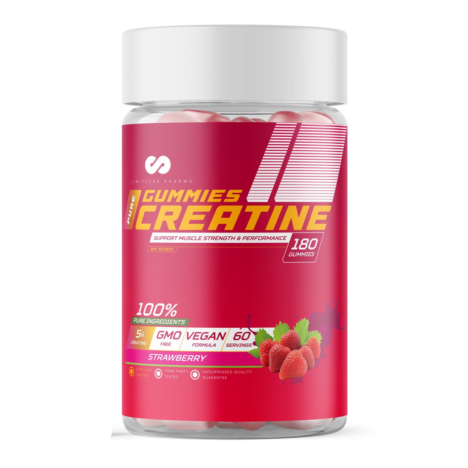 Limitless Pharma Creatine Gummies (180 Gummies) – Vita Plus Canada
