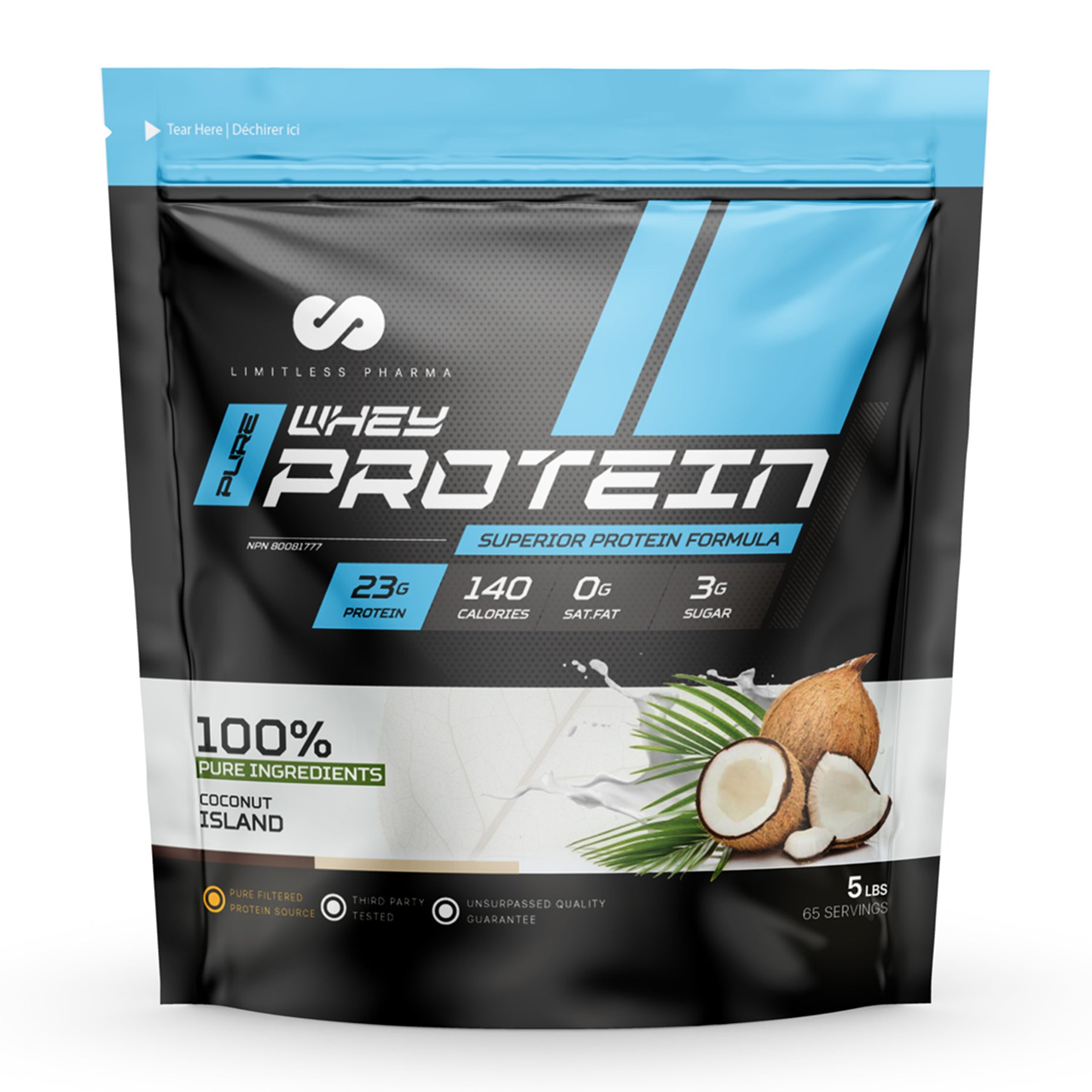 Limitless Pharma Pure Whey Protein (5lbs) – Vita Plus Canada