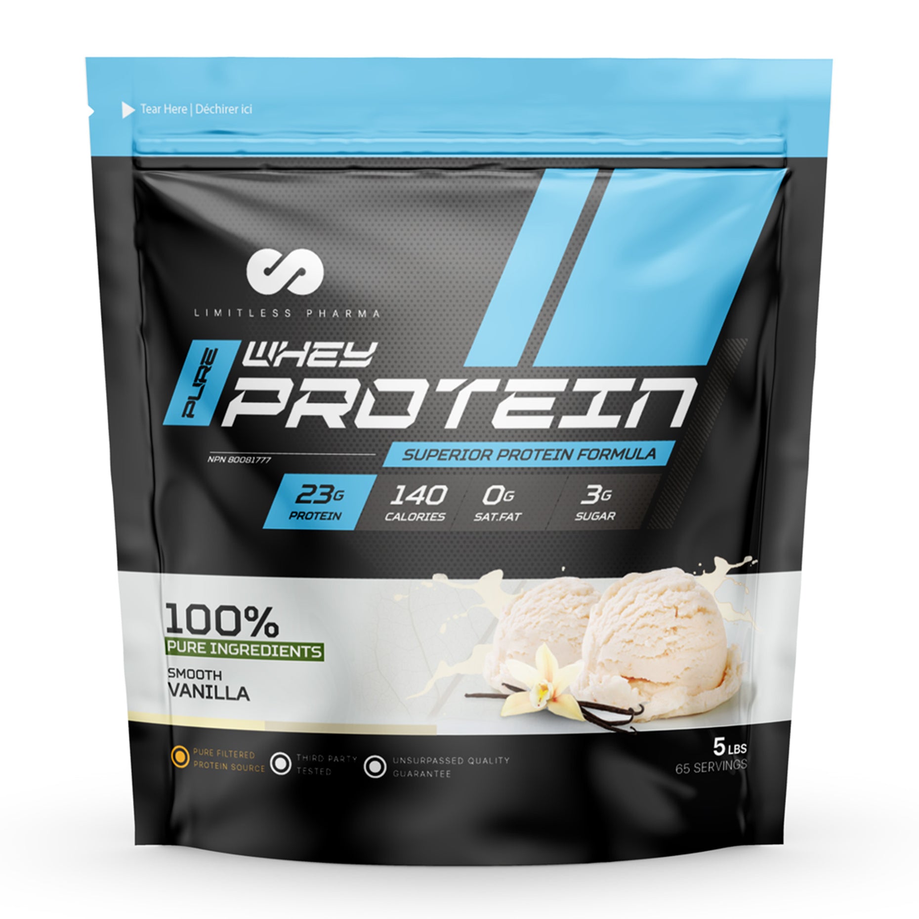 Limitless Pharma Pure Whey Protein (5lbs) – Vita Plus Canada