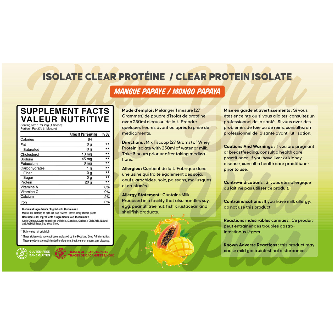[BULK] Clear Protein Isolate (1lb to 25lbs) – Vita Plus Canada