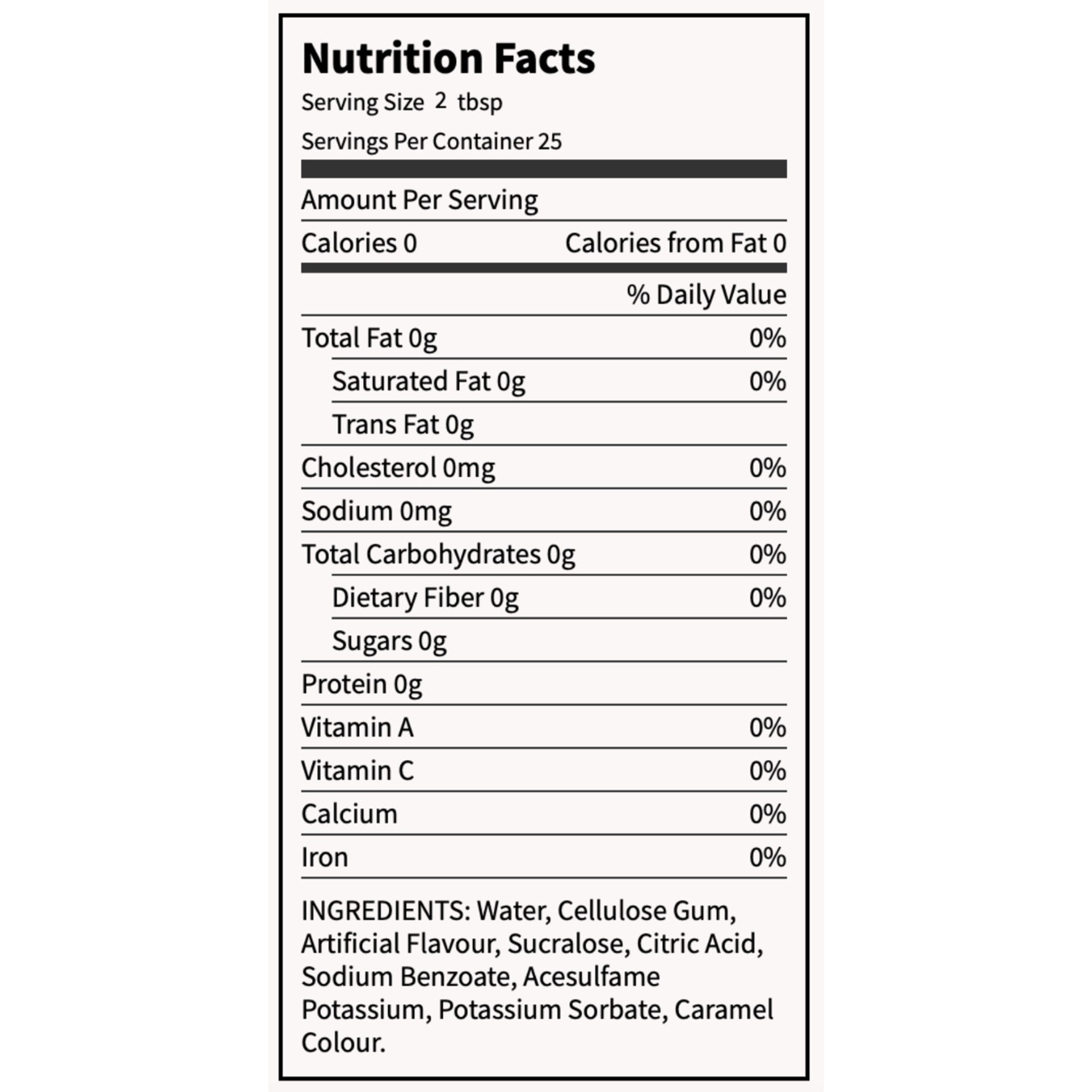 Slim Syrup Sugar Free Syrup (750ml) – Vita Plus Canada